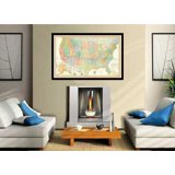 32x50 RMC Classic United States USA Wall Map Framed Edition - Black ...