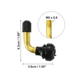 5pcs Auto Tire Valve Air Tyre PVR70 Valve Stem Bent 90 Degree Angled Snap in Rubber Base for ...