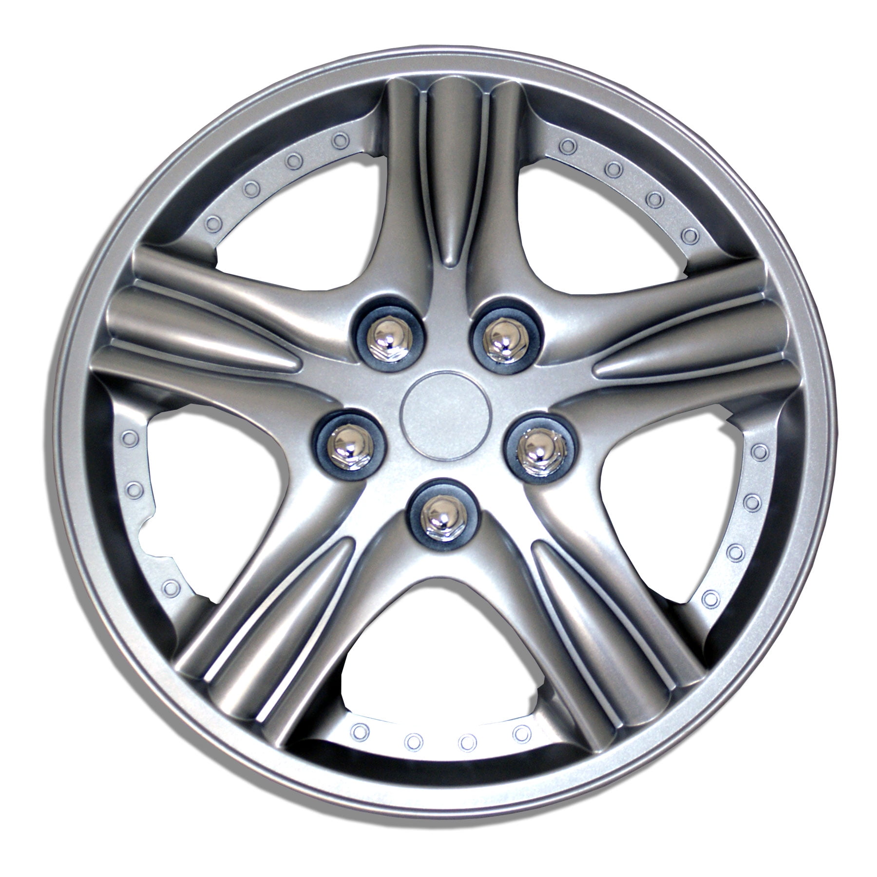 TuningPros WSC-510S15 Set of 4 Metallic Silver Hubcaps 15" - Hub Caps ...