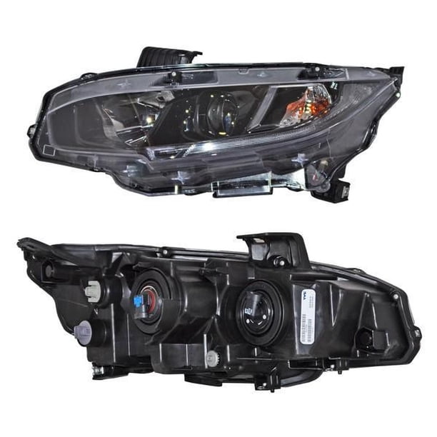 Faro Izquierda TYC Honda Civic 2019 2020 Fondo Negro | Bodega Aurrera ...