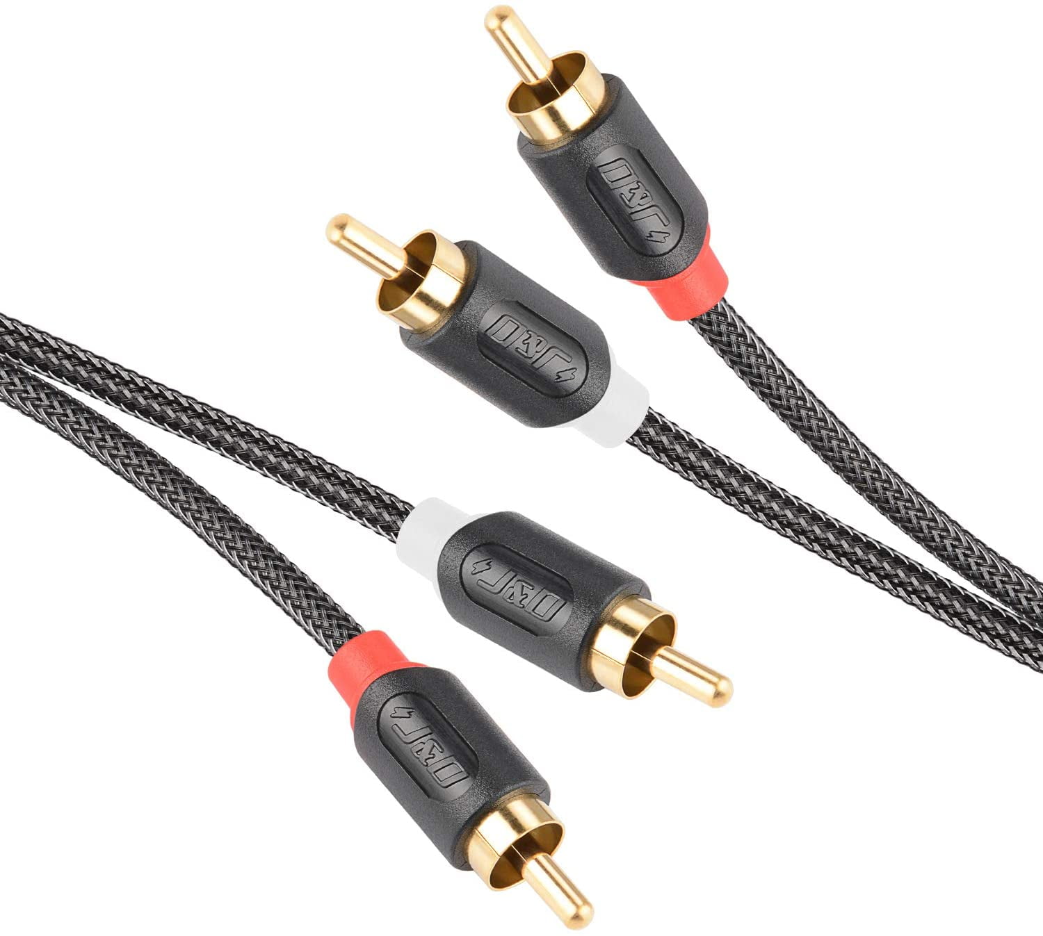 J&D 2RCA to 2RCA Cable, RCA Cable Gold-Plated [Audiowave Series] 2 RCA ...