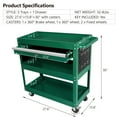 Yesfashion 3 Tier Rolling Tool Cart with 360° Rotation Wheels, 3 Trays Rust-proof Multipurpose ...