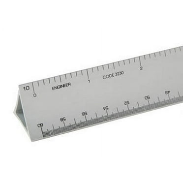 Chartpak Adjustable Triangular Scale Aluminum Engineers Ruler, 12 ...