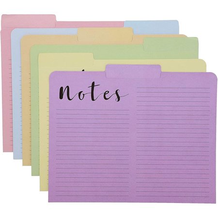 12pcs Paper Cardstock Line File Folders A4 Size, Assorted Pastel color ...