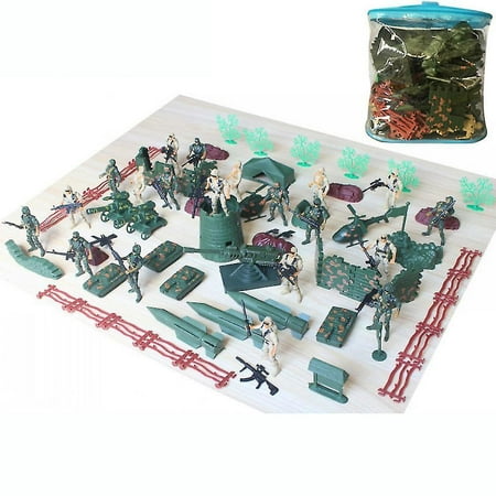 93pcs World War Military Toy Set Battlefield Figures Playset With 9cm ...