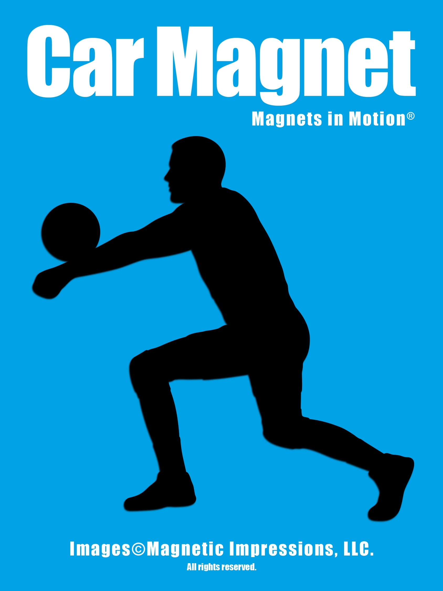 Magnets in Motion Volleyball Player Male Car Magnet Black - Walmart.com