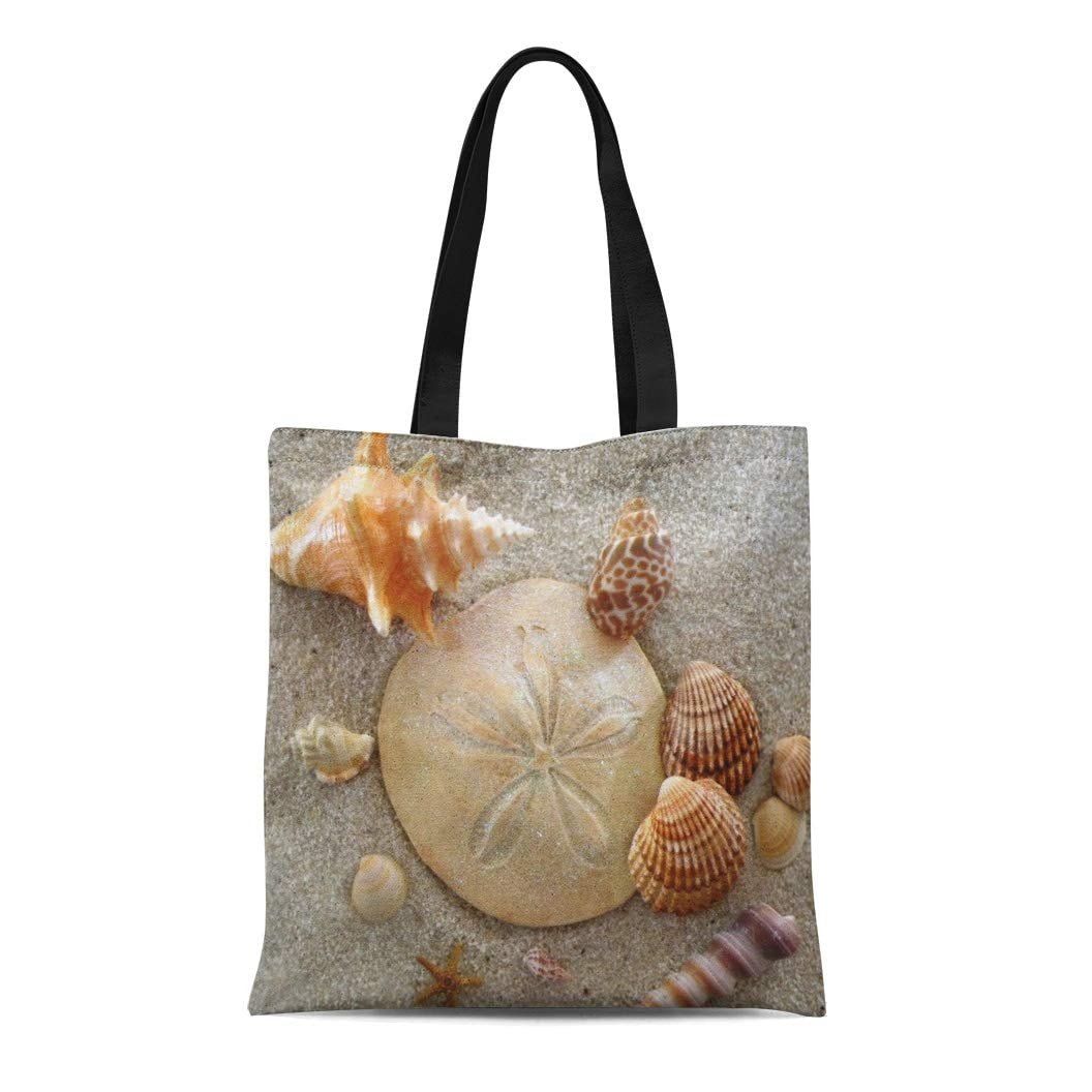 KDAGR Canvas Tote Bag Ocean Beach Sea Shells Scene Nature Scenes ...