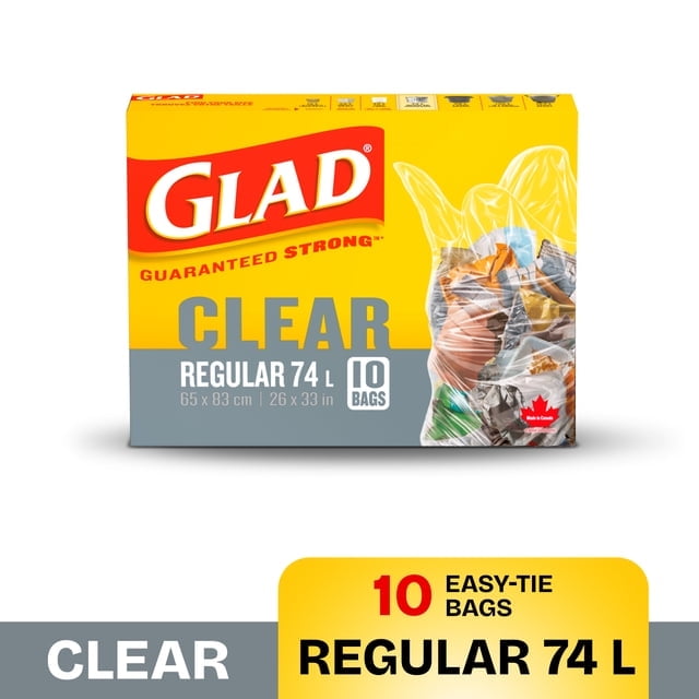Click here for Glad Clear Garbage Bags - Regular 74 Litres - 10 T... prices