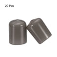 20Pcs Rubber End Caps 16mm(5/8") ID Vinyl Round Tube Bolt Cap Cover ...