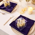 12 Pack Purple Satin Table Napkins 17x17 Inch Luxury Silky Cloth ...