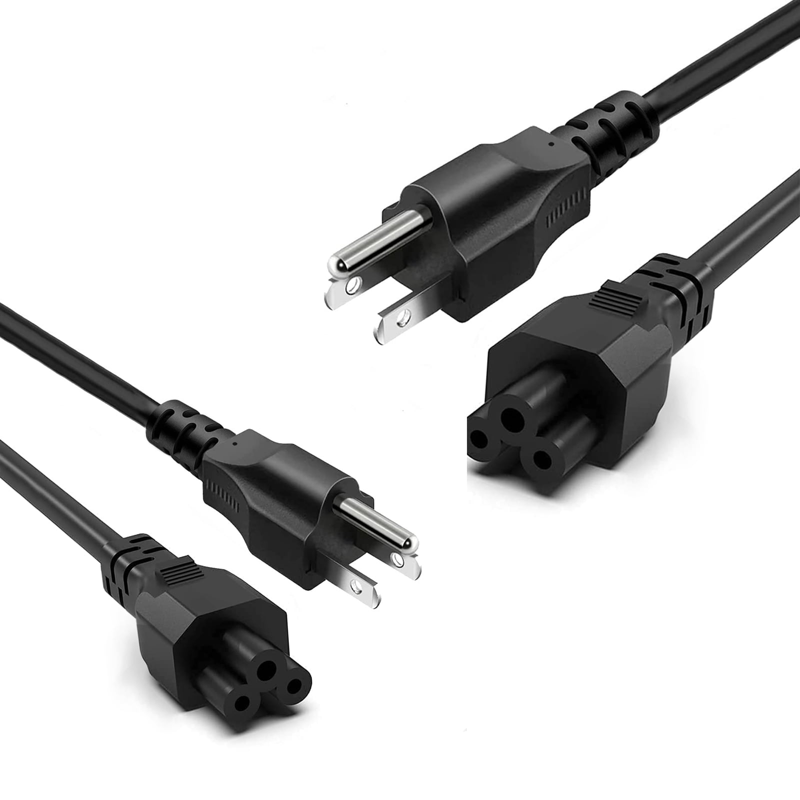 2 Pack 3-Prong Power Cord Cable for HDTV, TVs, Printers, Mickey Mouse ...