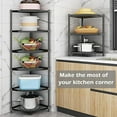 Free Shipping! petoto 6-Tier Carbon Steel Kitchen Corner Shelf Rack ...