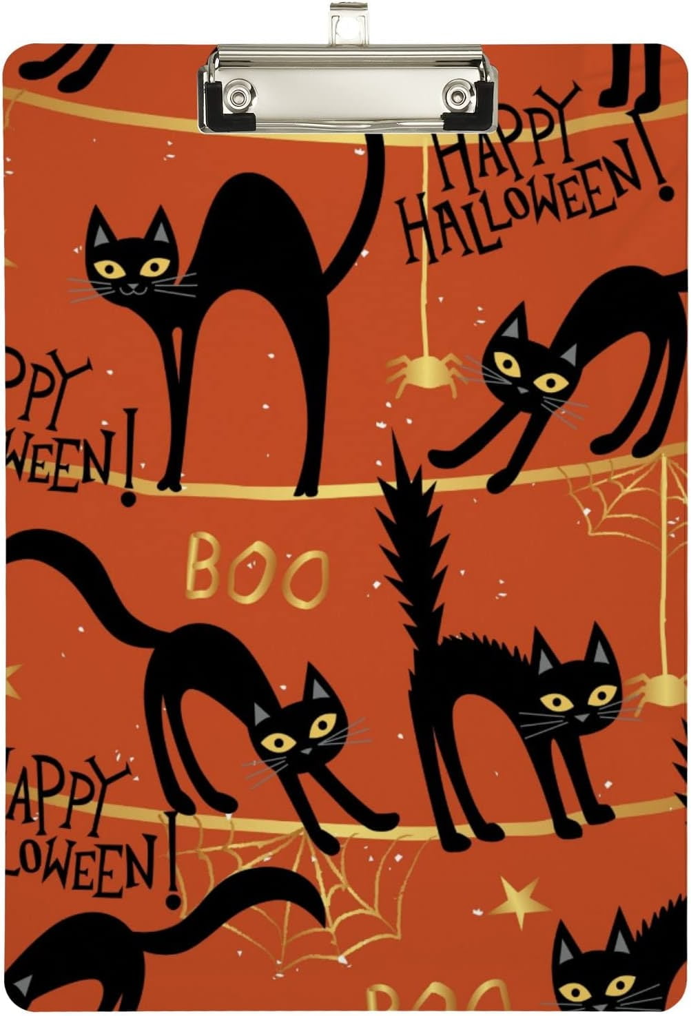 FMSHPON Halloween Black Cute Cat Boo Clipboard Hardboard Wood Nursing ...