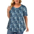Chama Short Sleeve T Shirt for Women Plus Size Flowy Tunic Tops Casual ...