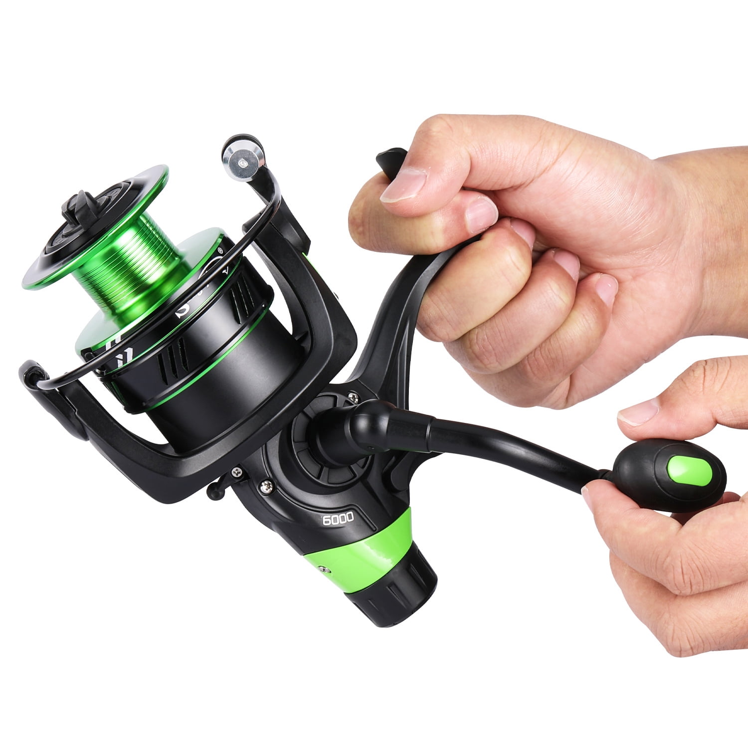 Sougayilang Spinning Reels 13+1BB Carp Fishing Reel with Metal Spool ...