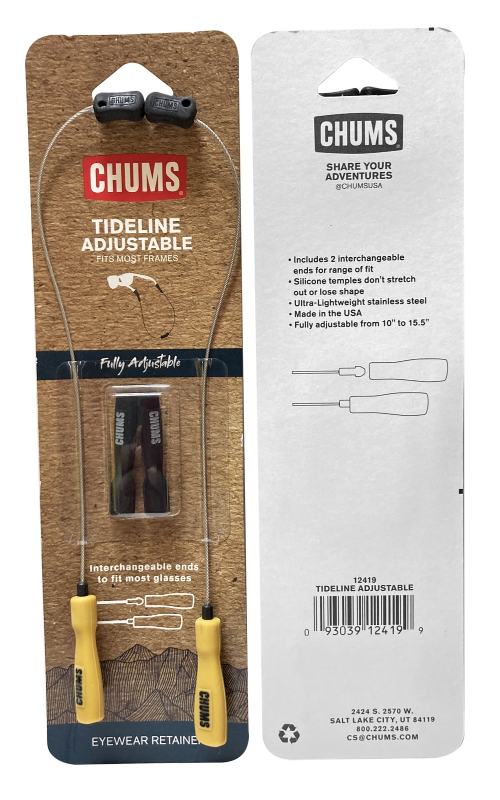 Chums Tideline Adjustable Silver Ultra Lightweight Stainless Steel ...