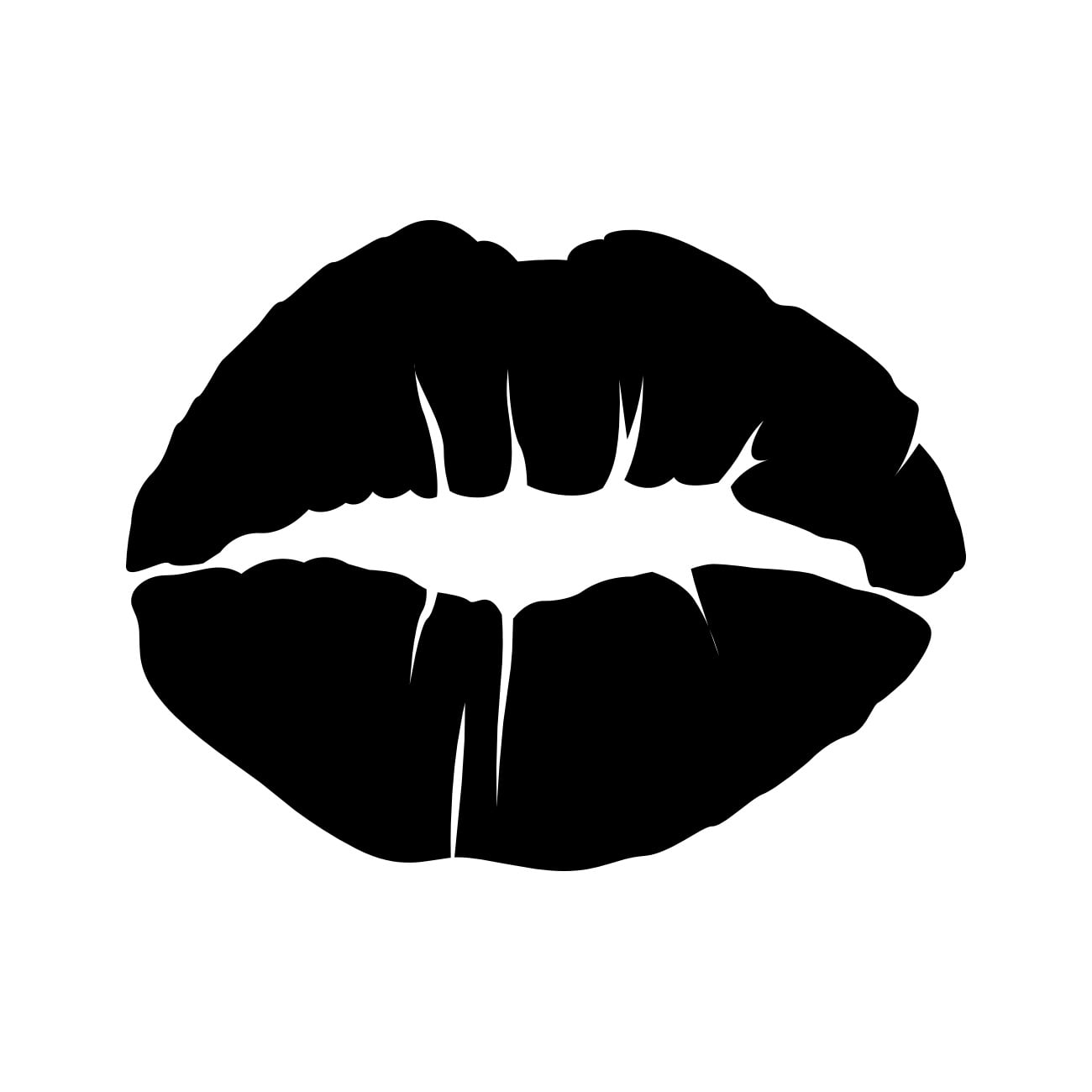 Kiss Lip Mark Sticker Decal Die Cut - Self Adhesive Vinyl ...