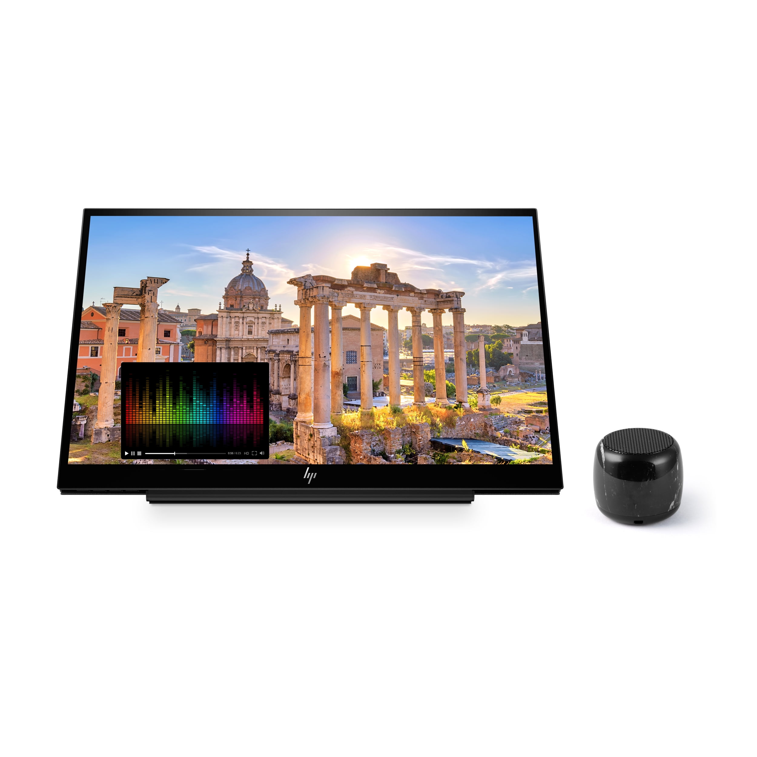 HP S14 FHD (1920x1080) Portable Monitor Travel Bundle with USB Type-C ...