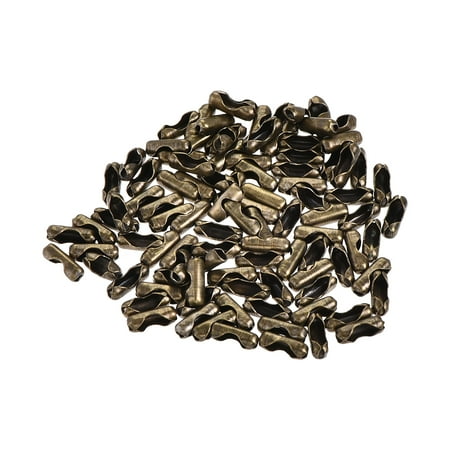 Uxcell 1.5mm Crimp Link Ball Chain Connector Bronze 100 Pack | Walmart ...
