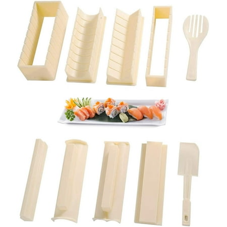 10 pcs Sushi Making Kit Maker Tool Set,with picture manual,for home ...