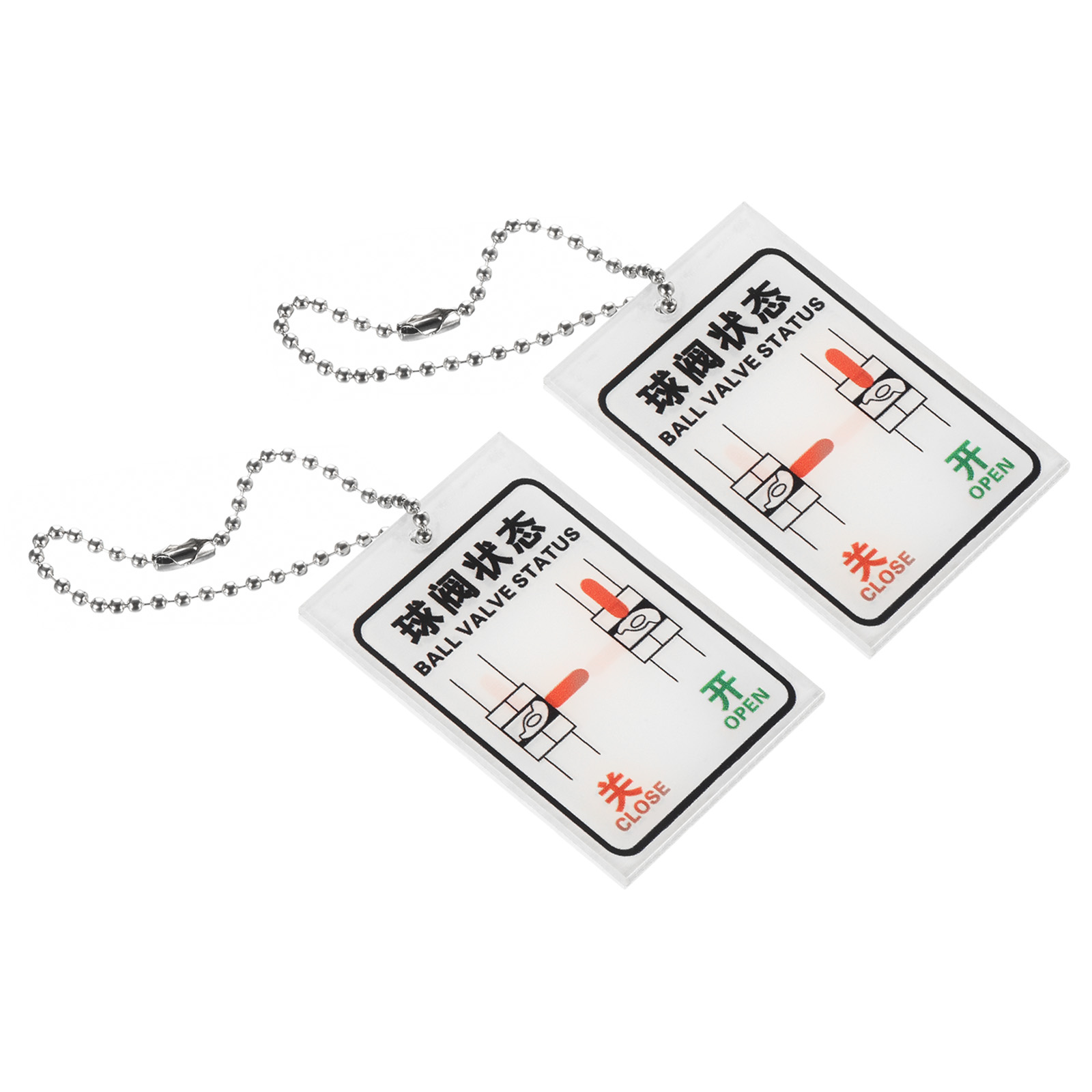 Uxcell Valve Identifier Tag "Ball Valve Status" Labeling Holder, Black ...