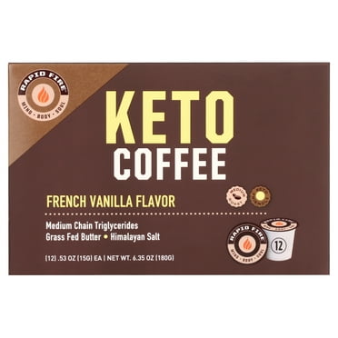 Rapid Fire Keto Diet Coffee Pods, Caramel Macchiato Flavor, 8.48 oz ...