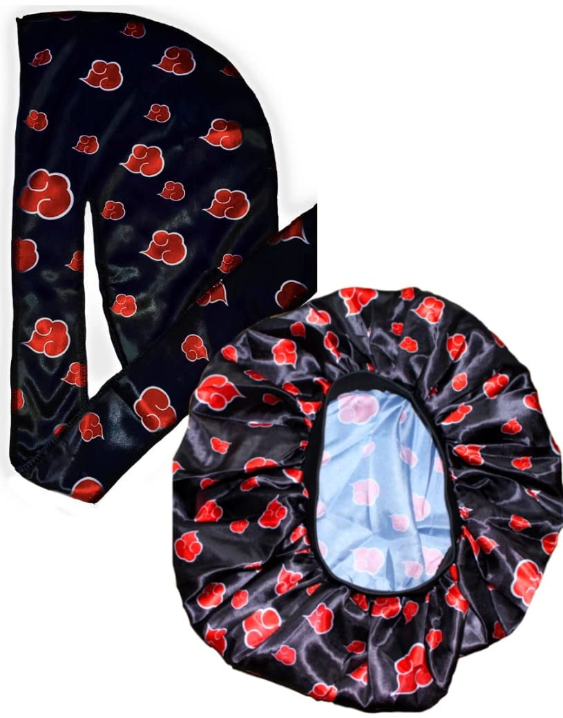 Anime Durag and Silk Bonnet 2pcs Set for Men Women, Silky Design Satin ...