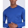 Real Essentials 4 Pack: Men's Dry-Fit Active Athletic Long Sleeve Pocket Crew T-Shirt Outdoors ...