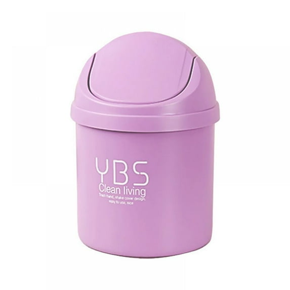 Candy Color Mini Trash Cans with Lid for Home Office Desktop Storage ...