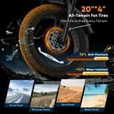 Movcan V70 Electric Bike for Adults, Peak 2500W 35mph 52V 23.4Ah Mountain Ebike,20" Fat Tire ...