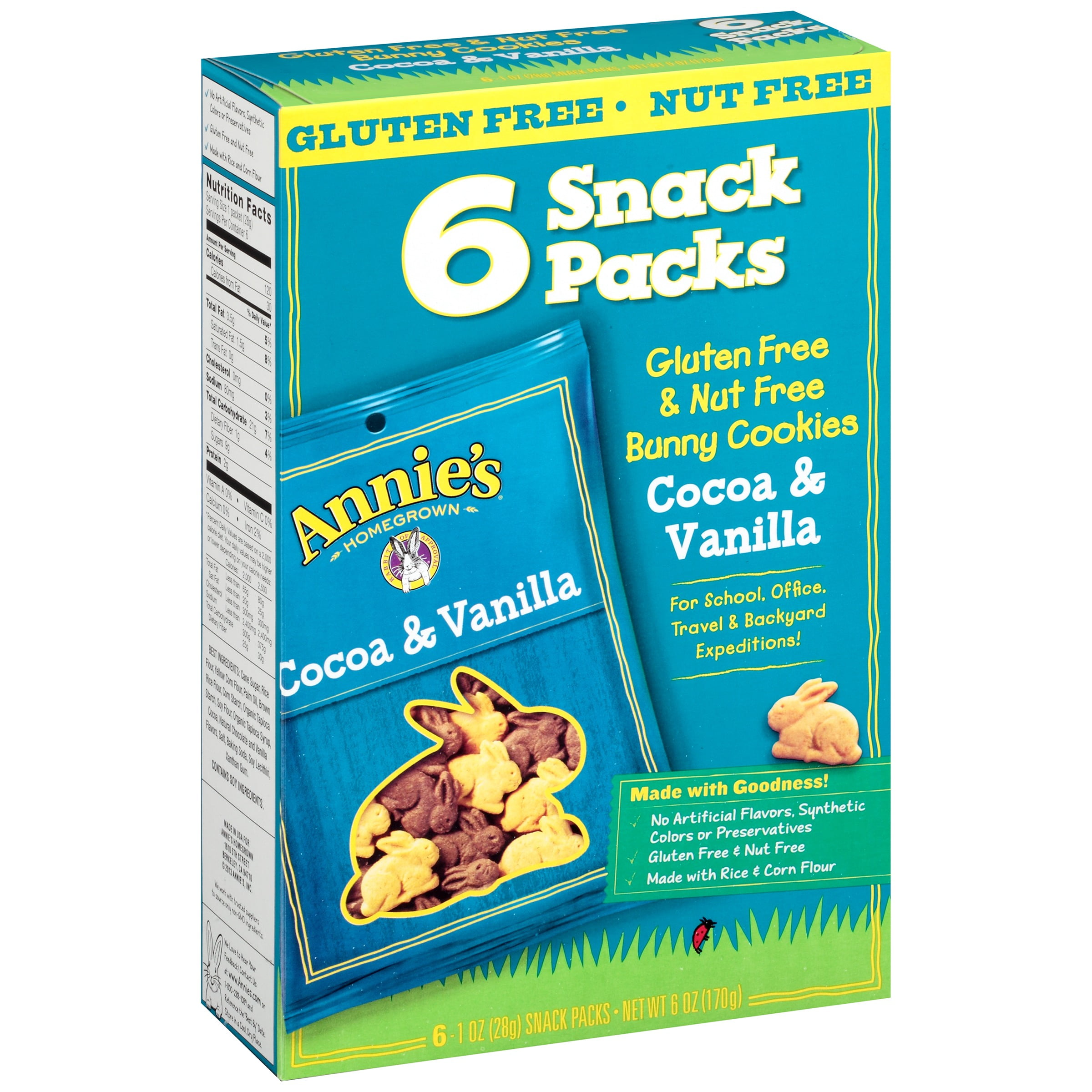 Annie's® Gluten Free Cocoa & Vanilla Bunny Cookies 6 ct 6 oz - Walmart ...