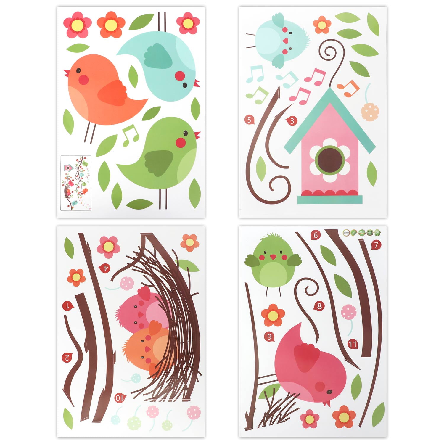 Home Decor Cute Branch with Flowers Colorful Children Bedroom Branch ...