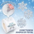 500Pcs Christmas Snowflake Stickers Waterproof Design Decals For ...