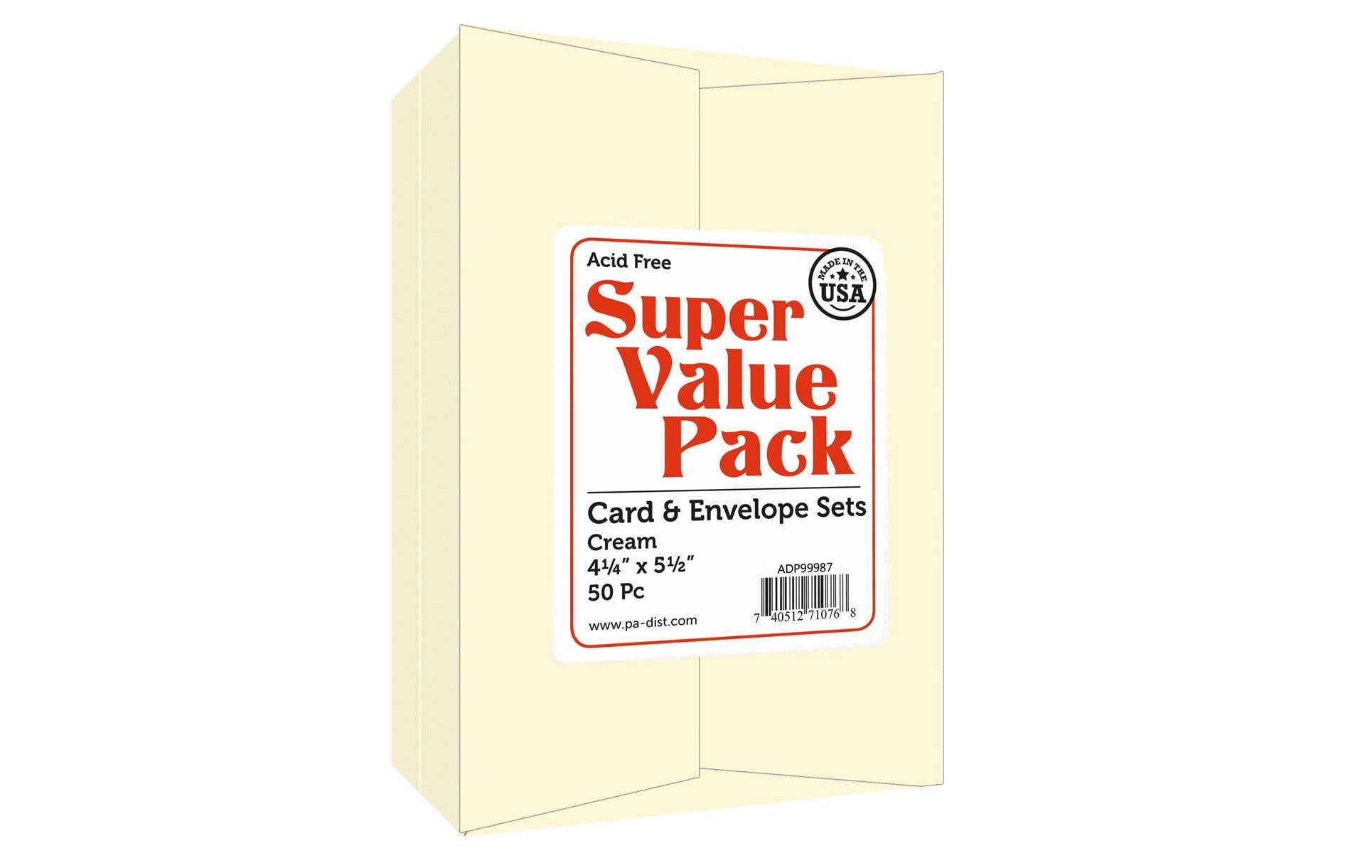 Paper Accents Super Value Cards and Envelopes - 4-1/4" x 5-1/2", Cream ...