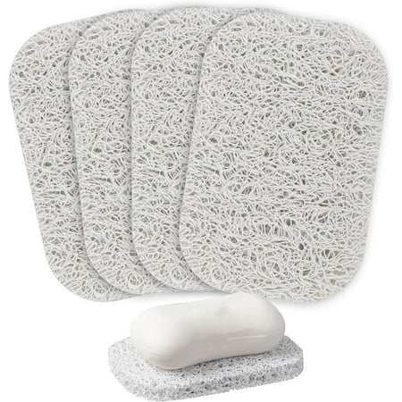 Soap Holder Pad，4PCS White BPA-Free Soap Savers Pads for Soap Dish,Easy ...