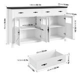 Homfa Farmhouse Dining Furniture, Kitchen Buffet Cabinet with ...