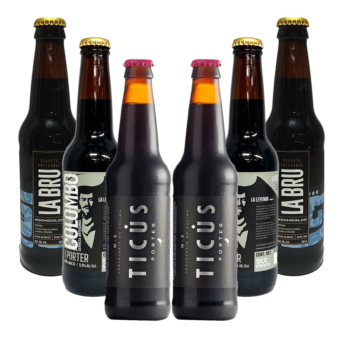 Six Pack Cerveza Porter 355 Ml Artesanal Estilo Porter | Bodega Aurrera ...