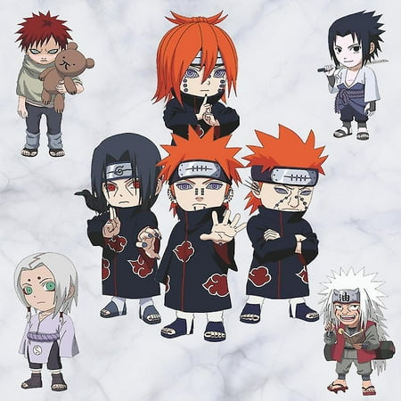 Naruto Anime Wall Stickers Sasuke Cartoon Decals Decorative Wallpaper ...