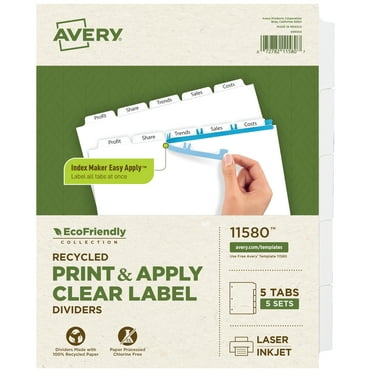 Avery Double Column 16 Tab Dividers, Customizable TOC, 1 Set (11320 ...