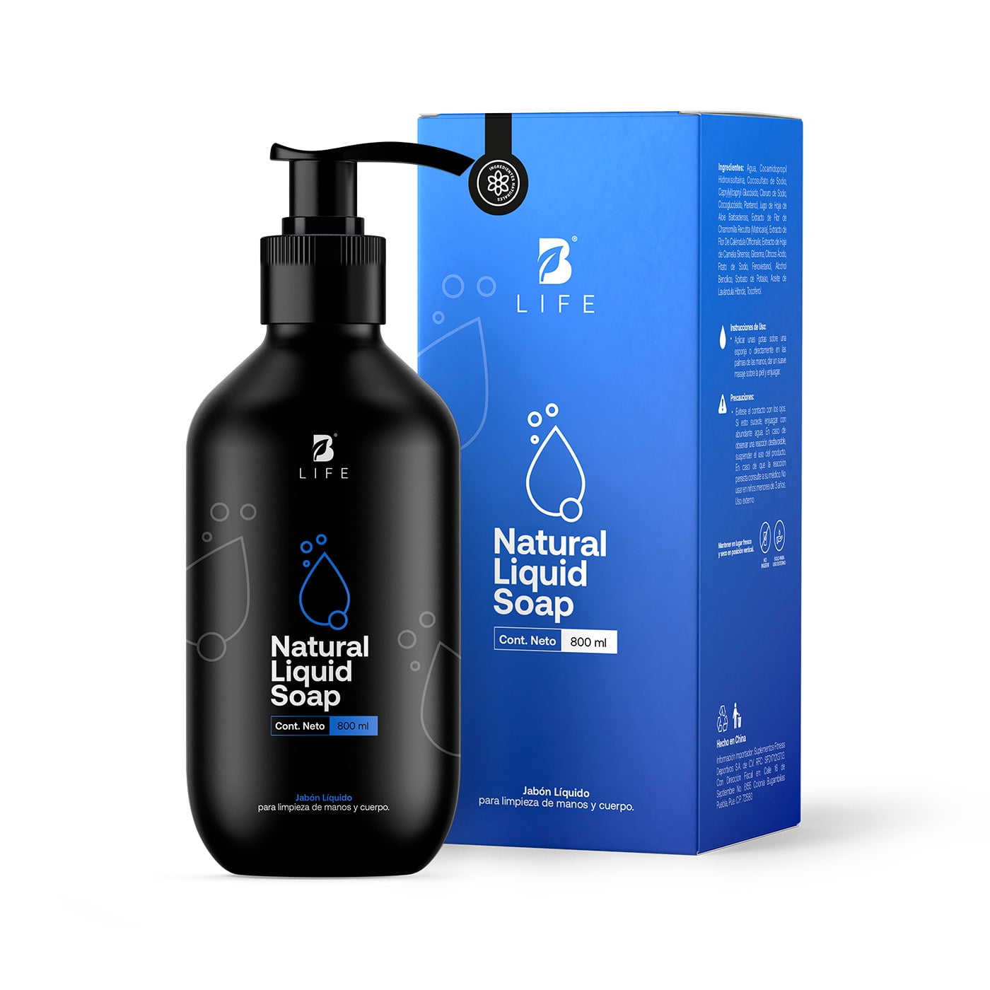 Jabón Líquido Natural | 800ml | Para Manos y Cuerpo | Sin Parabenos ...