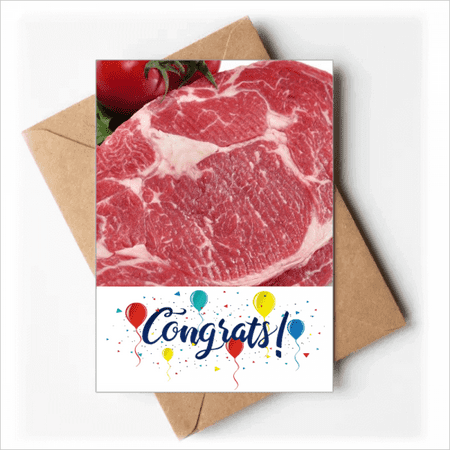Red Steak Raw Meat Food Texture Wedding Cards Congratulations Greeting Envelopes | Walmart Canada
