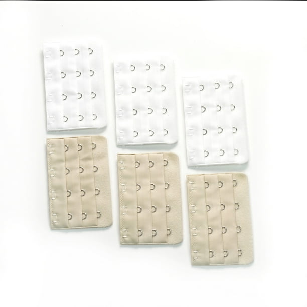 6-pack of Four-hook Bra Extenders - 3 beige + 3 white - Walmart.com