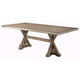 Metal Banded Wooden Rectangular Dinning Table With X-Base Double ...