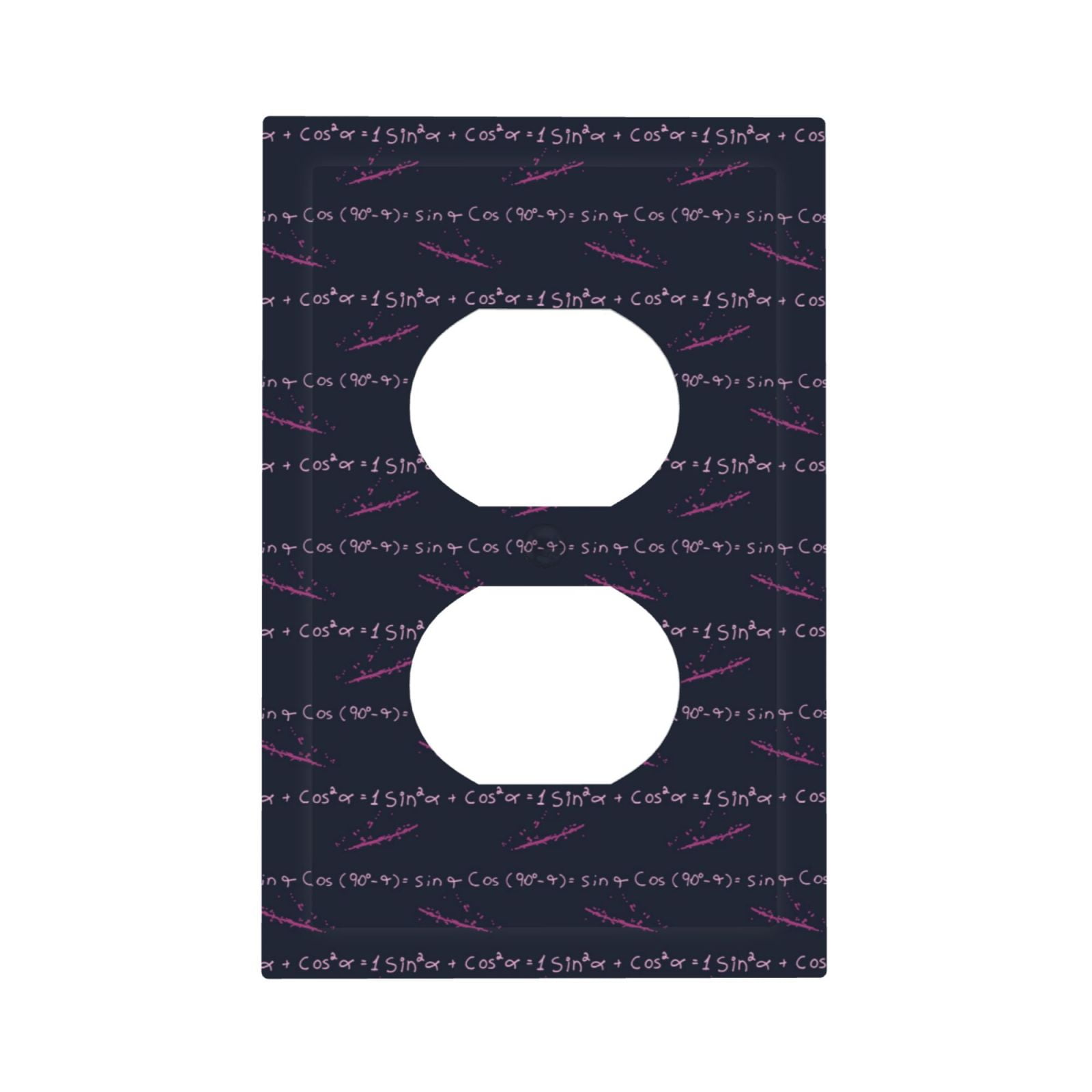 DouZhe 1-Gang Duplex Outlet Cover, Mathematics Trigonometry Doodles ...