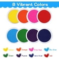 8 Colors Rainbow Washable Large Ink Pads for Rubber Stamps Kids (Pack ...