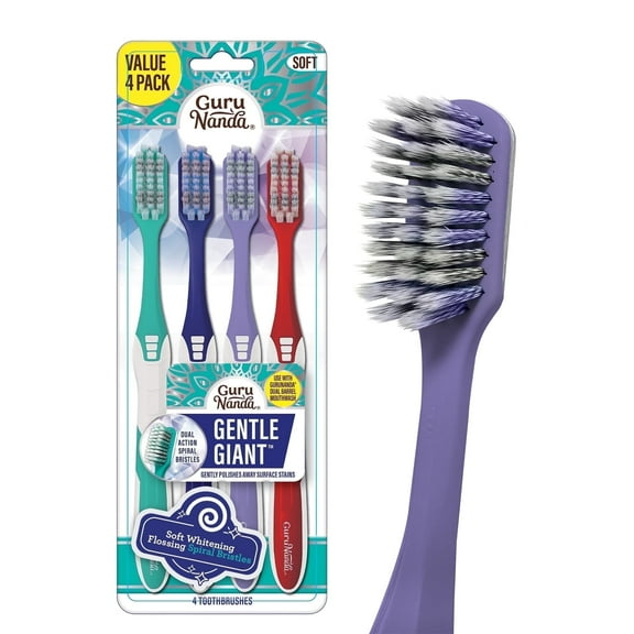 GURU NANDA Butter On Gums Toothbrush Extra Soft Bristles ADA Accepted 6 ...