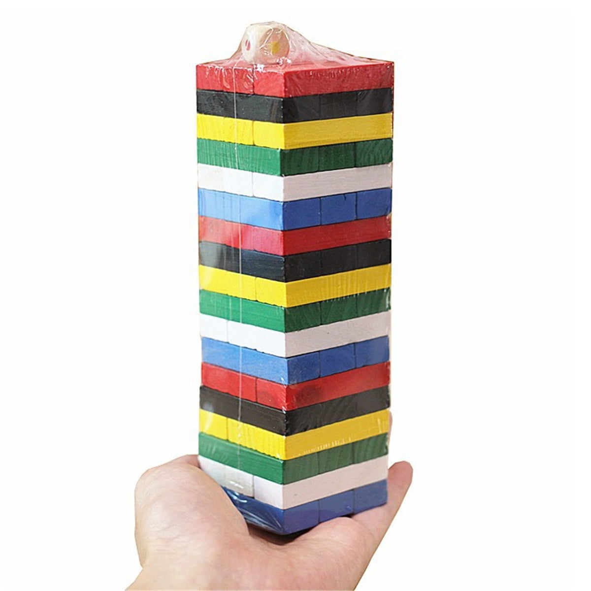 HGYCPP Wooden Stacking Board Games Building Blocks for Kids - 54 Pcs ...