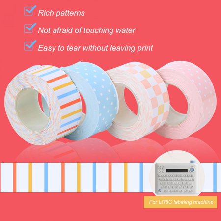 Noref 15 x 4000mm Label Maker Laminated Label Tape Cute Color Tape Fits ...