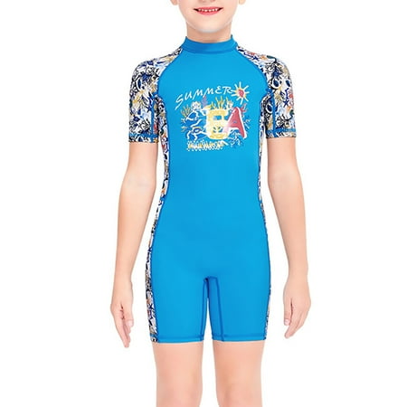 Electronicheart DIVE SAIL Girls Wetsuit Quick Dry Kids Swimsuit Short ...