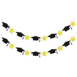 2PCS Graduation Cap Star Banner Graduation Cap Garland Banner ...